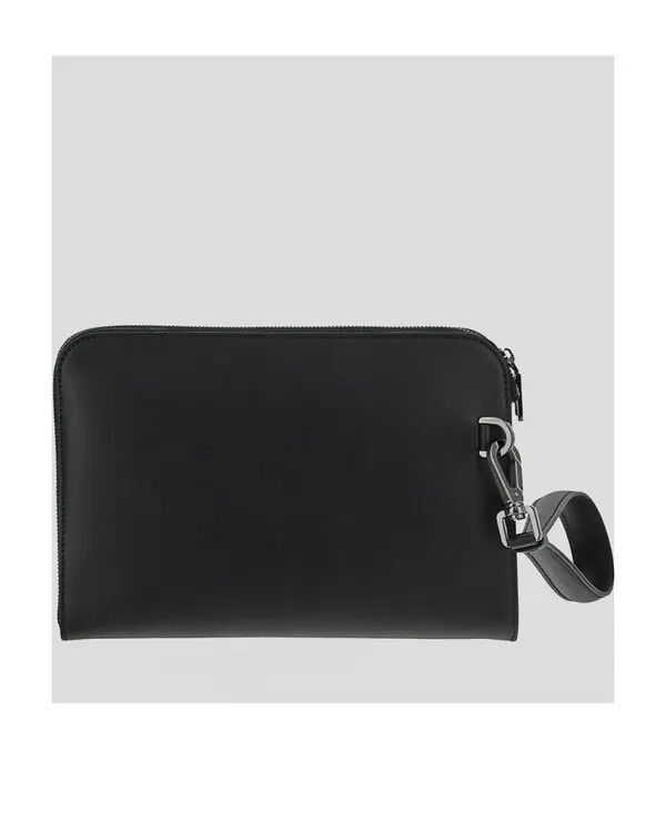 Dolce & Gabbana Logo Embossed Zipped Clutch Bag
