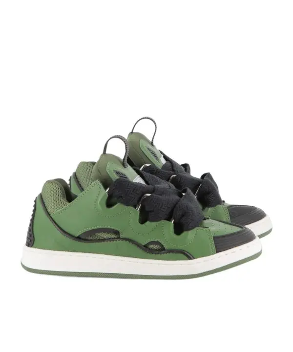 LANVIN Lace-up Curb Sneakers - Green