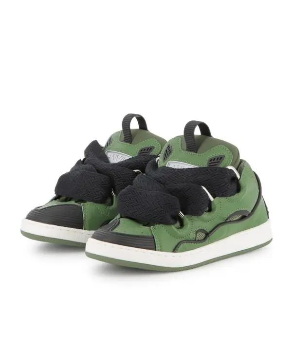 LANVIN Lace-up Curb Sneakers - Green