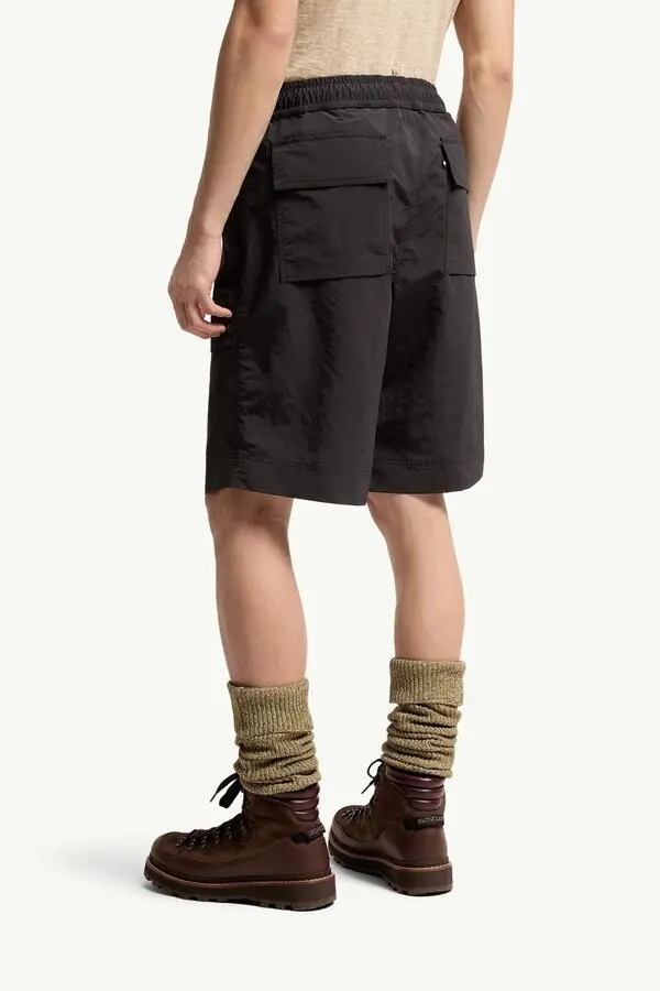 Moncler Logo Patch Drawstring Shorts