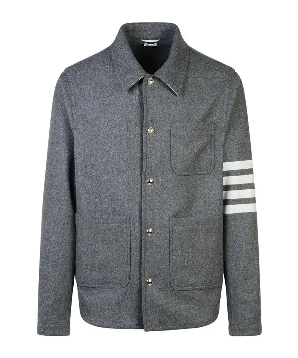 Thom Browne Striped Buttoned Jacket