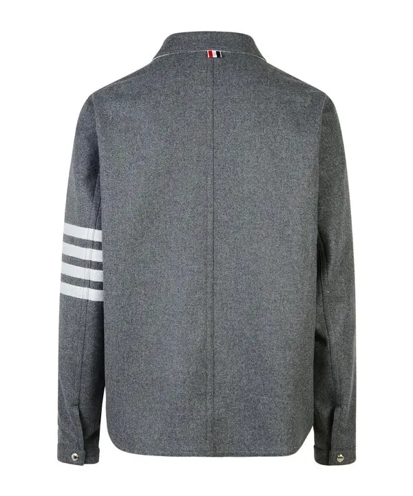 Thom Browne Striped Buttoned Jacket