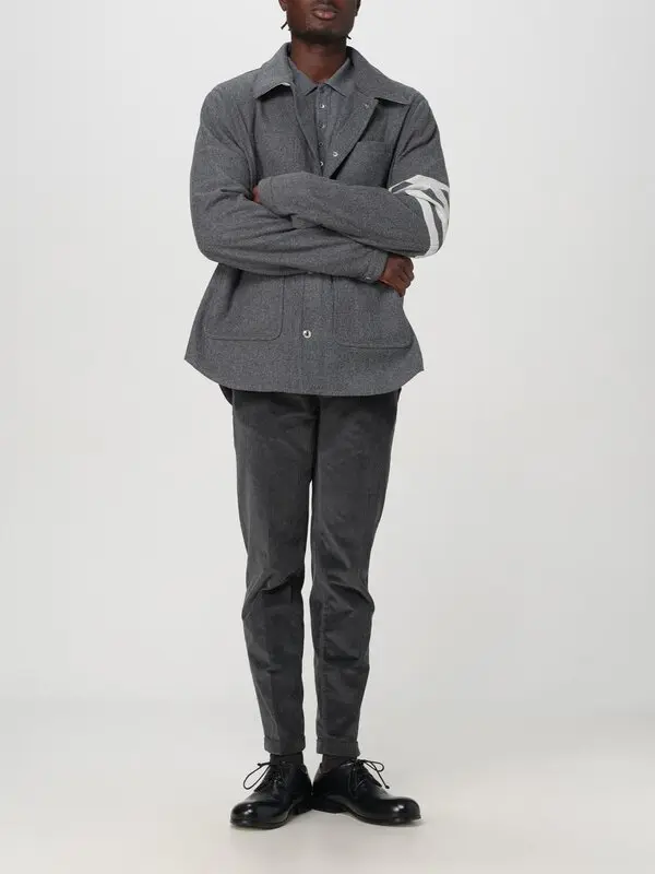 Thom Browne Striped Buttoned Jacket