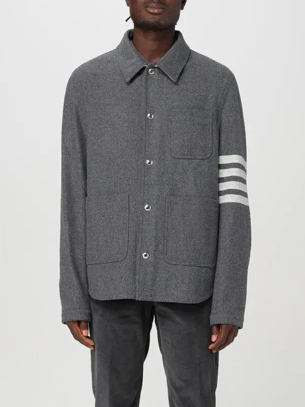 Thom Browne Striped Buttoned Jacket