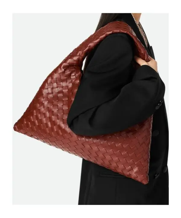 Bottega Veneta Intrecciato Leather Shoulder Bag - Brown