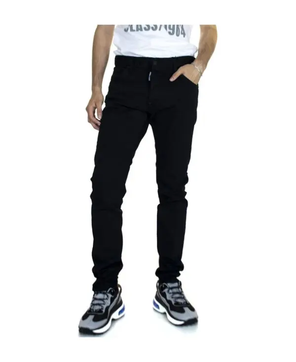 Dsquared2 Logo Patch Low-rise Trousers - Black