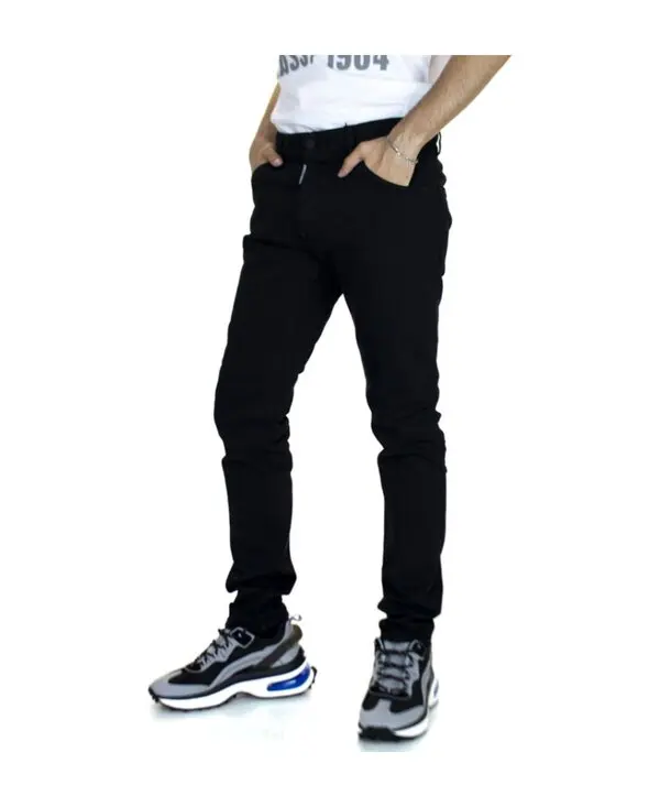 Dsquared2 Logo Patch Low-rise Trousers - Black