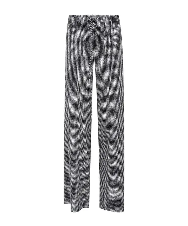 Ermanno Scervino Houndstooth Wide-leg Pants - Black