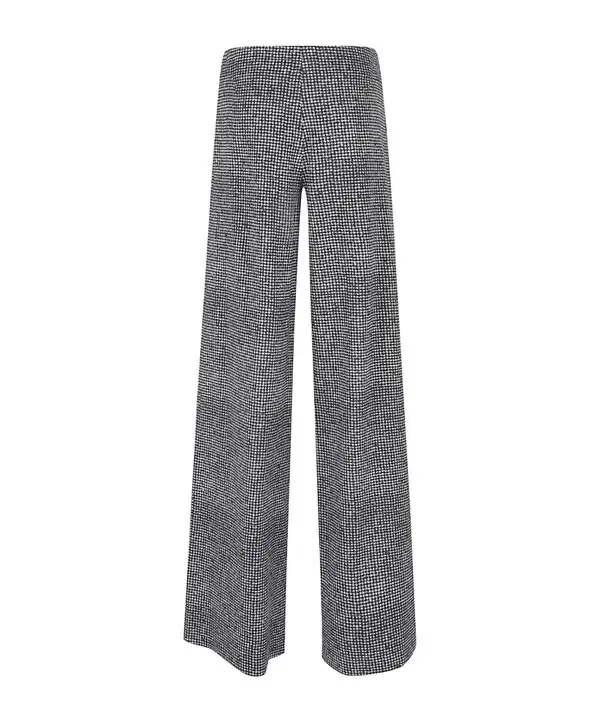 Ermanno Scervino Houndstooth Wide-leg Pants - Black