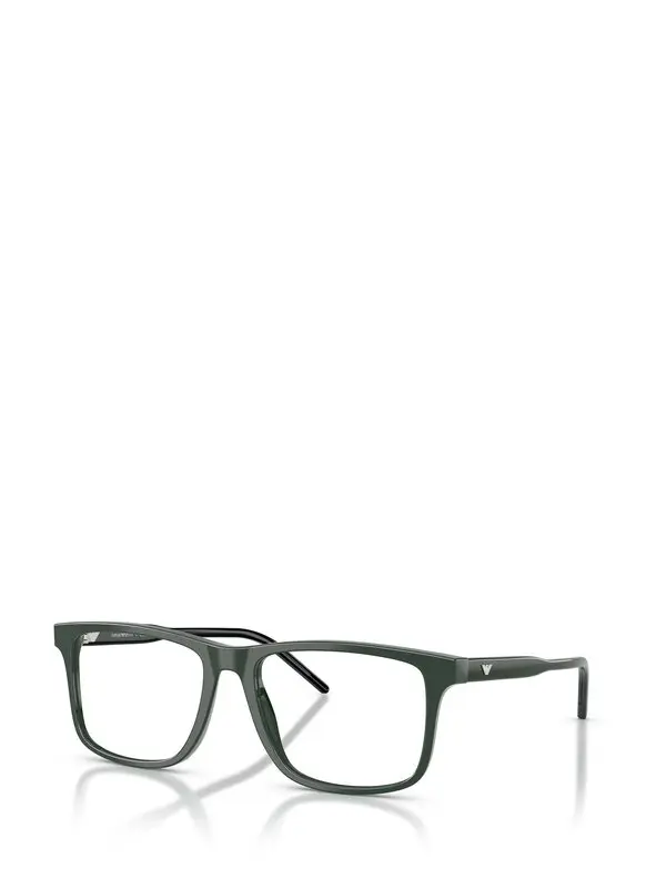 Emporio Armani Rectangular Full Rim Eyeglasses - Black