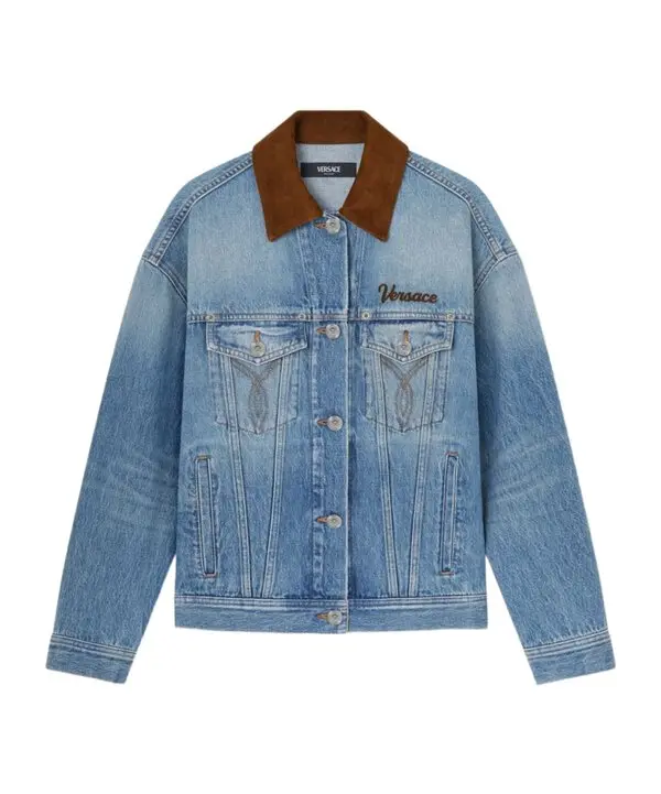 Versace Button-up Denim Jacket - Blue