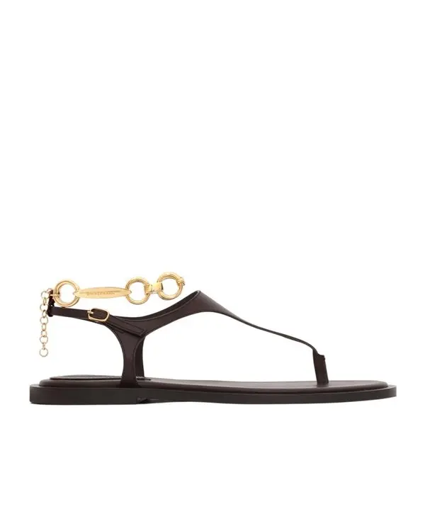 Zimmermann Illumination Chain Detail Sandals - Black