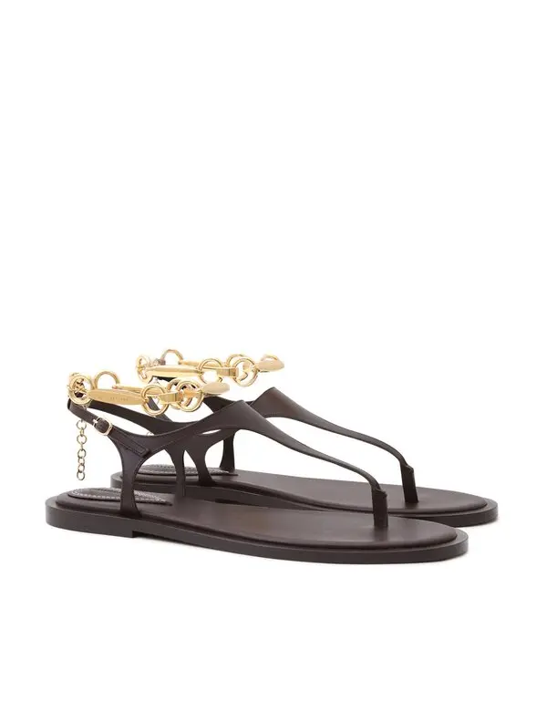 Zimmermann Illumination Chain Detail Sandals - Black