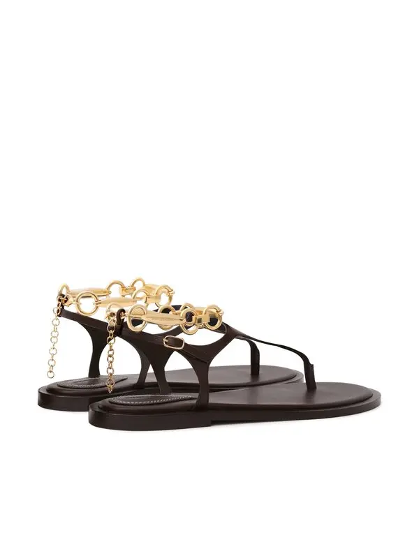 Zimmermann Illumination Chain Detail Sandals - Black