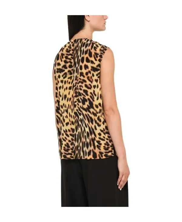 Stella McCartney Sleeveless Cheetah Print Blouse
