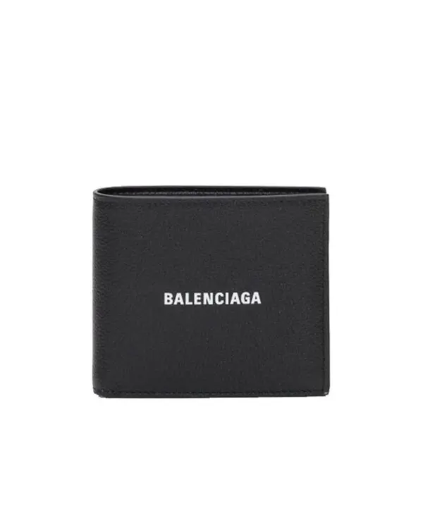 Balenciaga Logo Bifold Wallet - Black