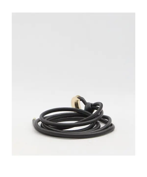 GOLDEN GOOSE Tubular Waist Belt With Western Buckle - Black