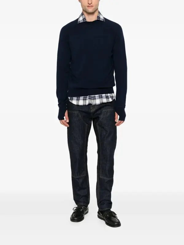 Eleventy Ribbed Crewneck Sweater - Black