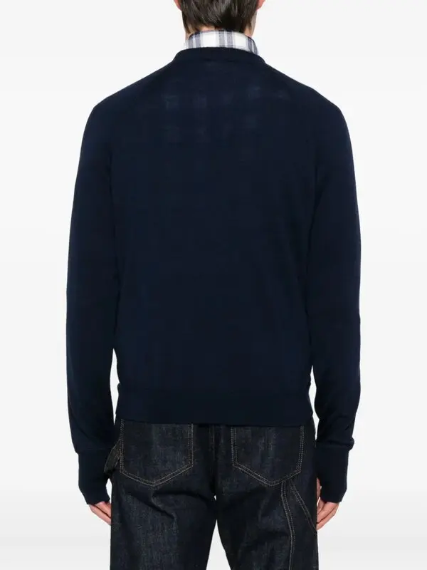 Eleventy Ribbed Crewneck Sweater - Black