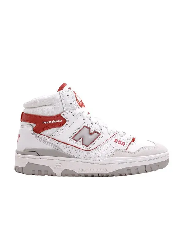 NEW BALANCE 650 High-top Lace-up Sneakers - White