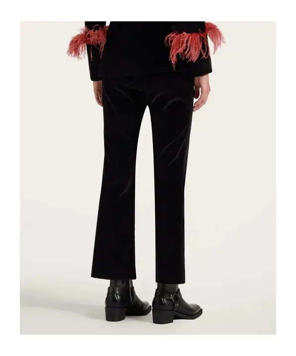 La DoubleJ 24/7 Velvet Flared Pants - Black