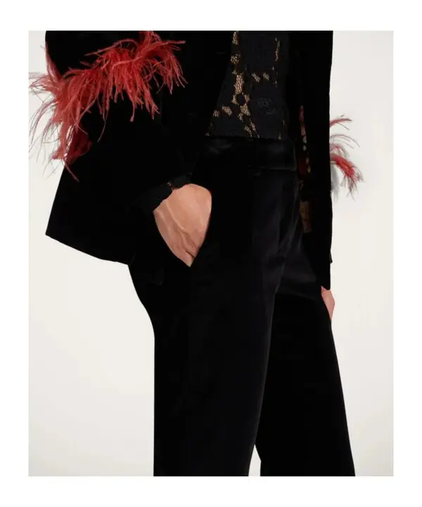 La DoubleJ 24/7 Velvet Flared Pants - Black