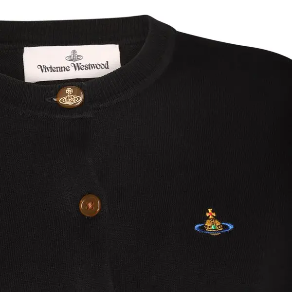 VIVIENNE WESTWOOD Orb Embroidered Knitted Cardigan