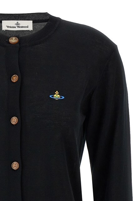 VIVIENNE WESTWOOD Orb Embroidered Knitted Cardigan