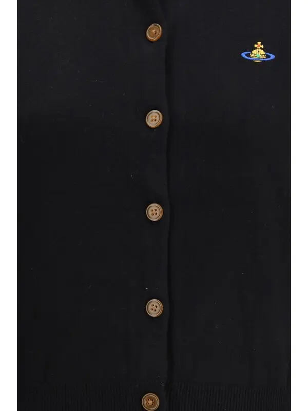 VIVIENNE WESTWOOD Orb Embroidered Knitted Cardigan