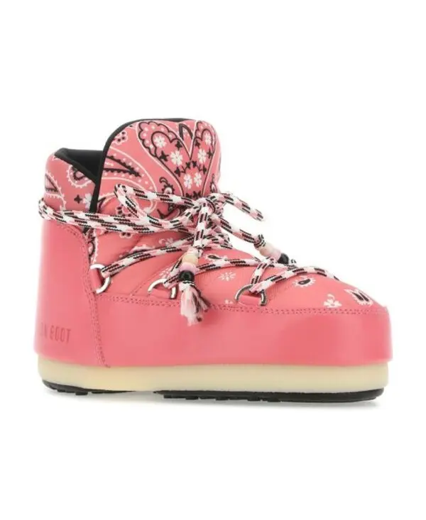 Alanui X Moon Boot Bandana-printed Round-toe Boots