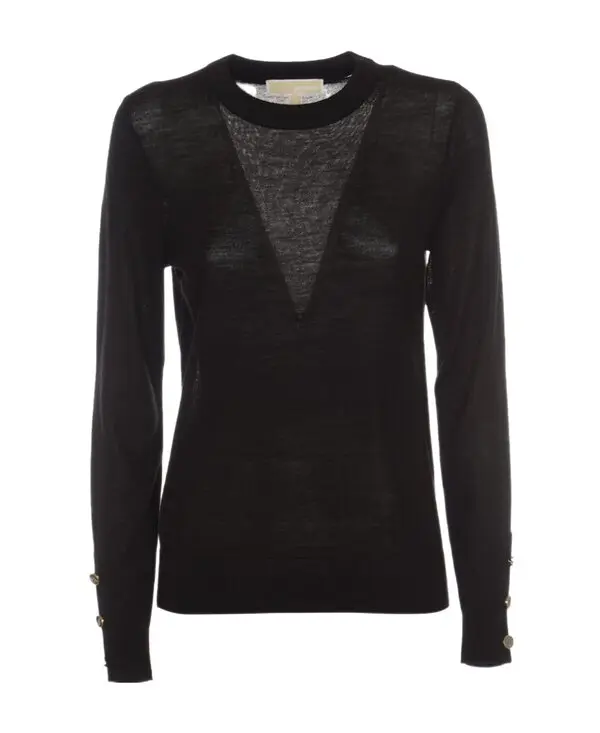 Michael Kors Crewneck Knitted Jumper With Button Details