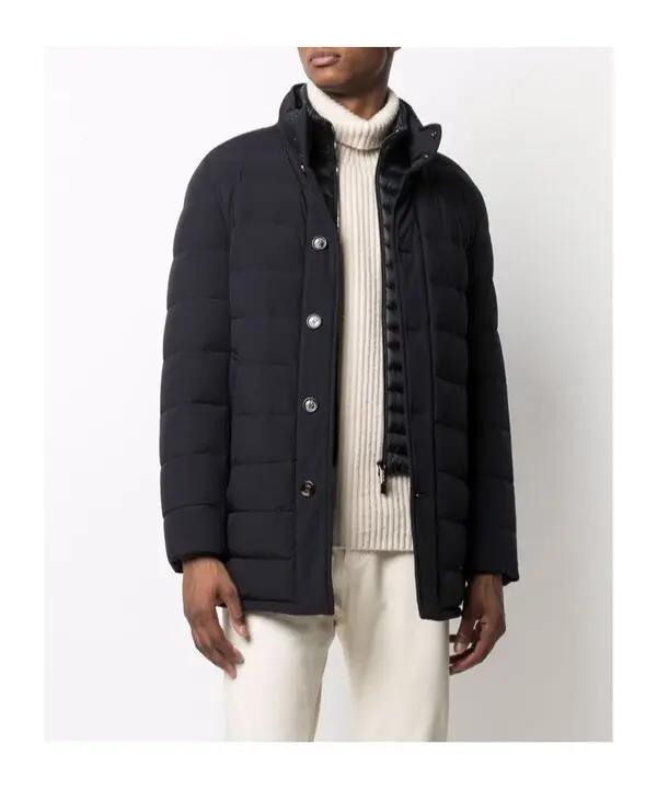 MOORER Calegari Quilted Coat - Black