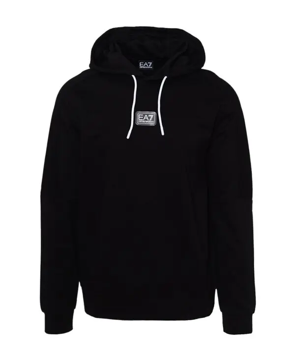 EA7 Logo Patterned Hoodie