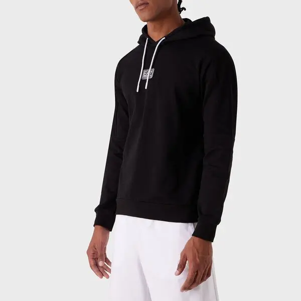 EA7 Logo Patterned Hoodie