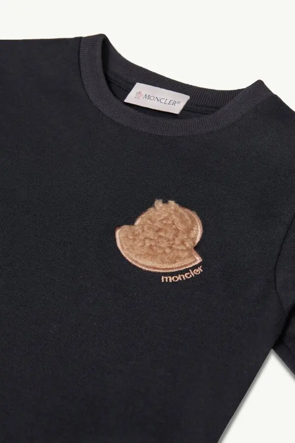 Moncler Long Sleeve Cotton T-shirt With Teddy Logo