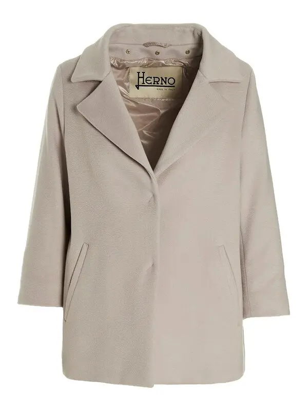 Herno Long-sleeved Coat With Hooded Detail