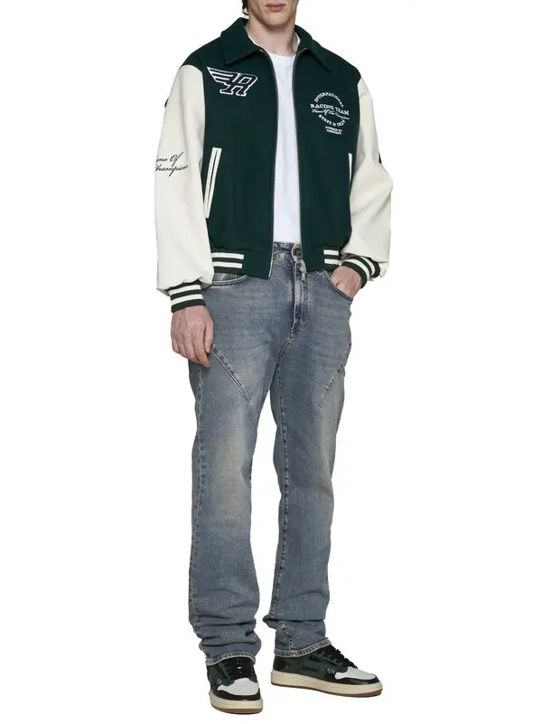 REPRESENT Panelled Bomber Jacket - Green