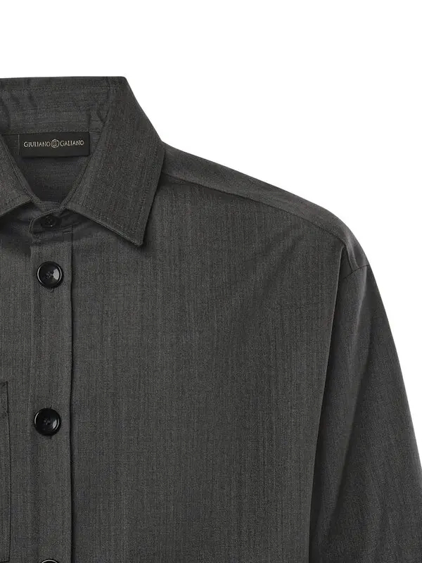 GIULIANO GALIANO Tobhias Patch-pocket Shirt - Grey