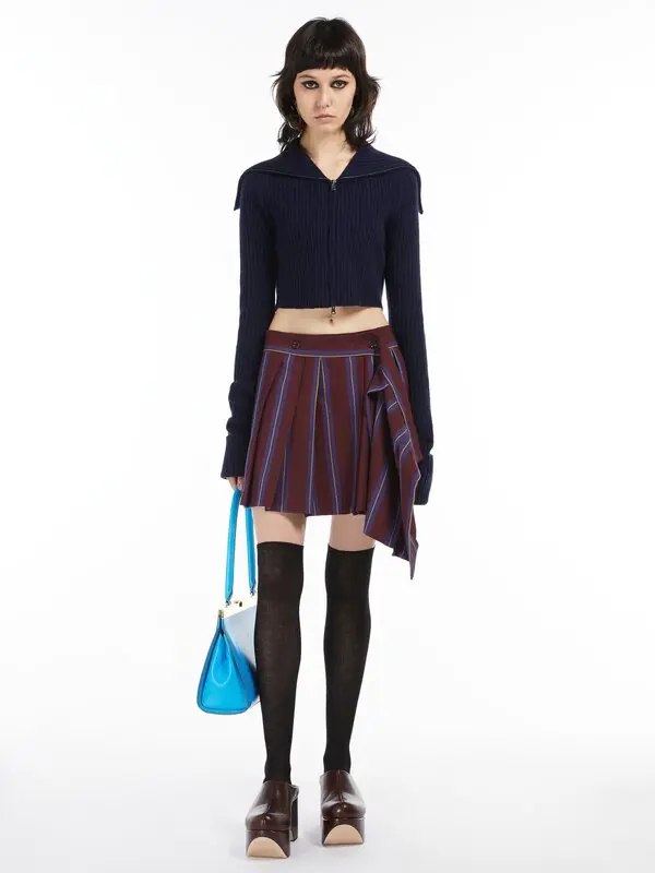 Sportmax Zipped Cropped Cardigan