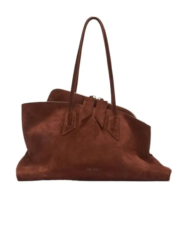 Attico La Passeggiata Medium Top Handle Bag - Light Chocolate