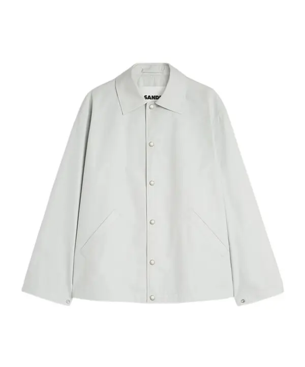 JIL SANDER Logo Emblem Button Jacket - Grey