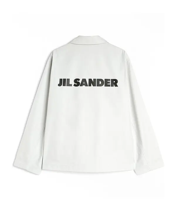 JIL SANDER Logo Emblem Button Jacket - Grey