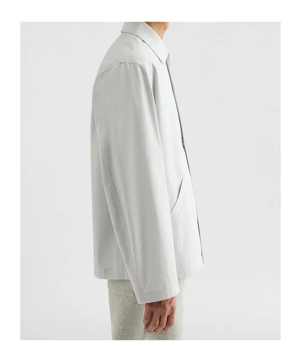 JIL SANDER Logo Emblem Button Jacket - Grey