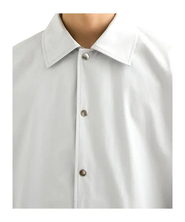 JIL SANDER Logo Emblem Button Jacket - Grey