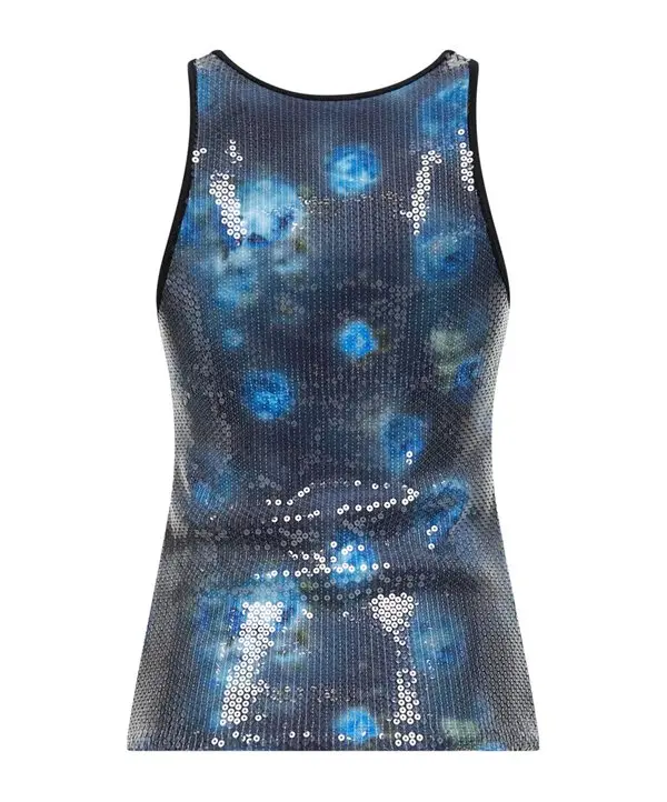 DIESEL® T-unky Top With All-over Sequins And Floral Print