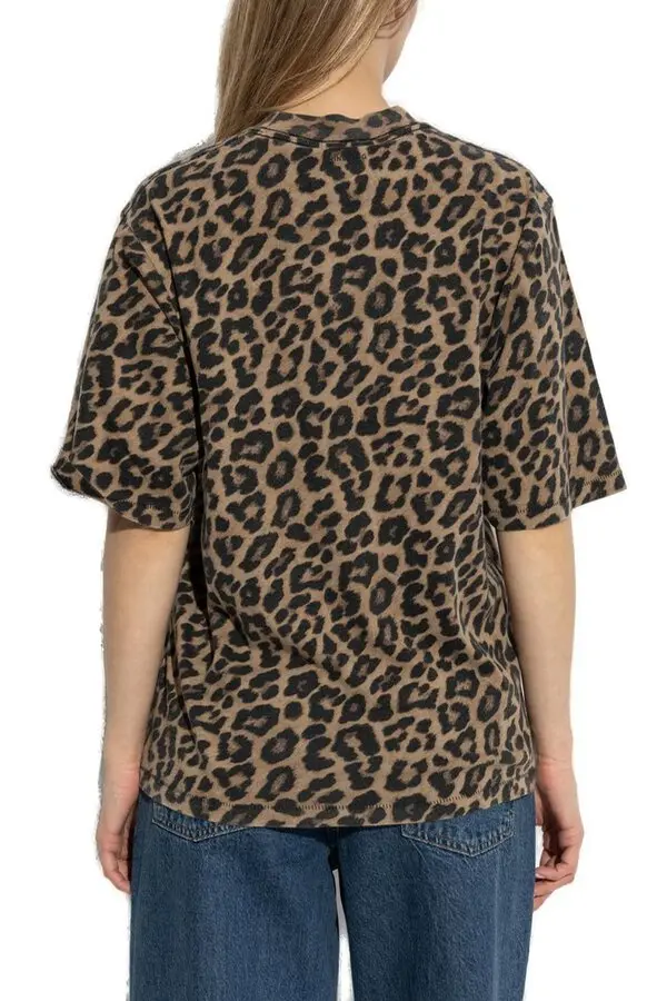 ANINE BING Leopard Print Oversized T-shirt