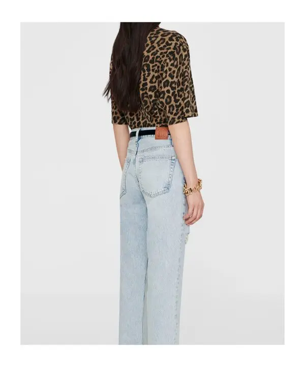 ANINE BING Leopard Print Oversized T-shirt