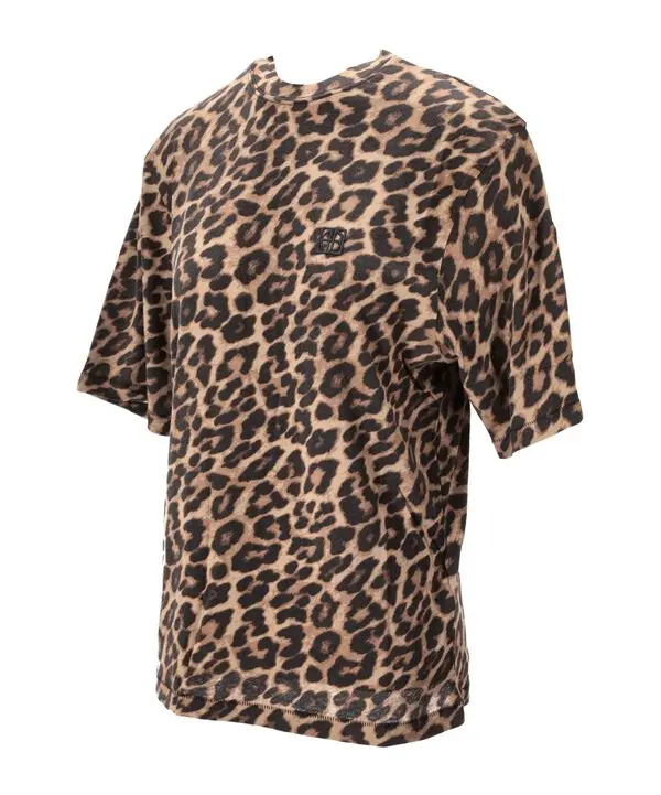 ANINE BING Leopard Print Oversized T-shirt - Black
