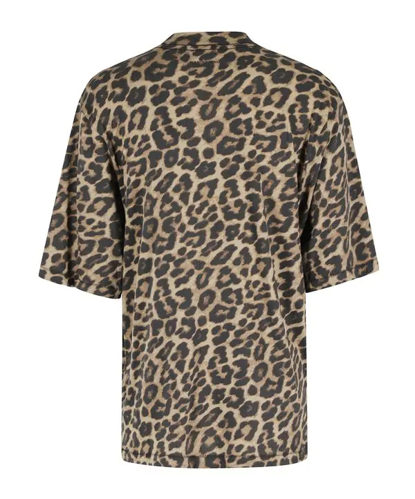 ANINE BING Leopard Print Oversized T-shirt - Black
