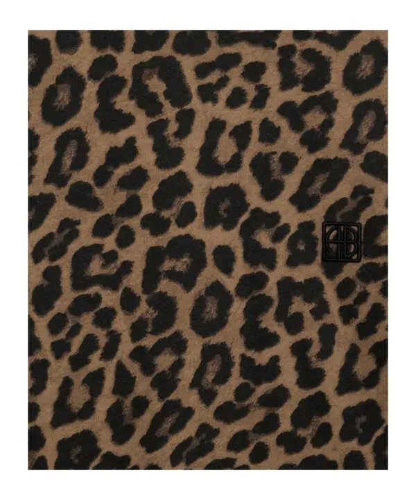 ANINE BING Leopard Print Oversized T-shirt - Black